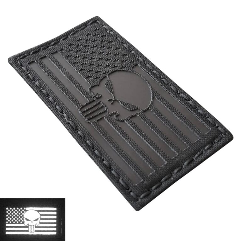 Punisher Skull USA Flag Velcro Patch【MIL-SPEC GRADE】