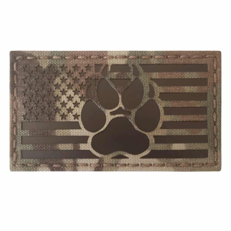 USA Flag K9 Paw Dog Handler Patch【GIVE US A TRY】