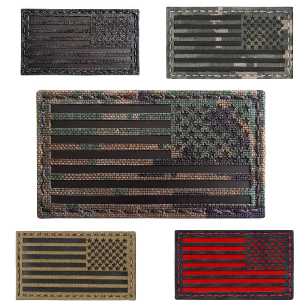 Shoulder American Flag Wolfpack Decal